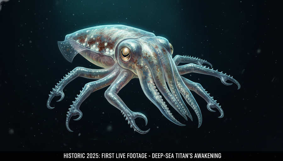 Giant Colossal Squid: 2025 Live Footage Reveals Deep-Sea Titans ...